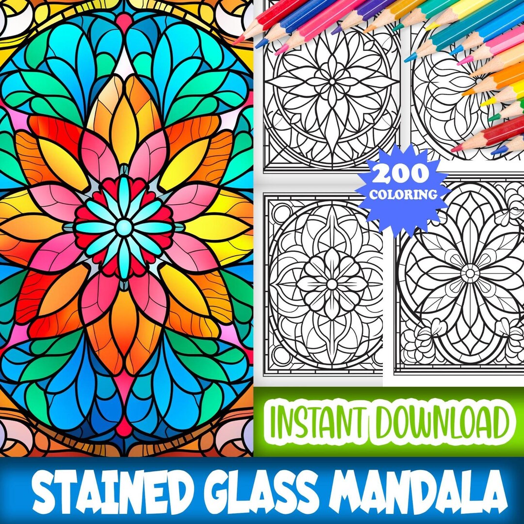 Mandala Coloring, Coloring Mandala, Glass Mandala Coloring Pages Women ...