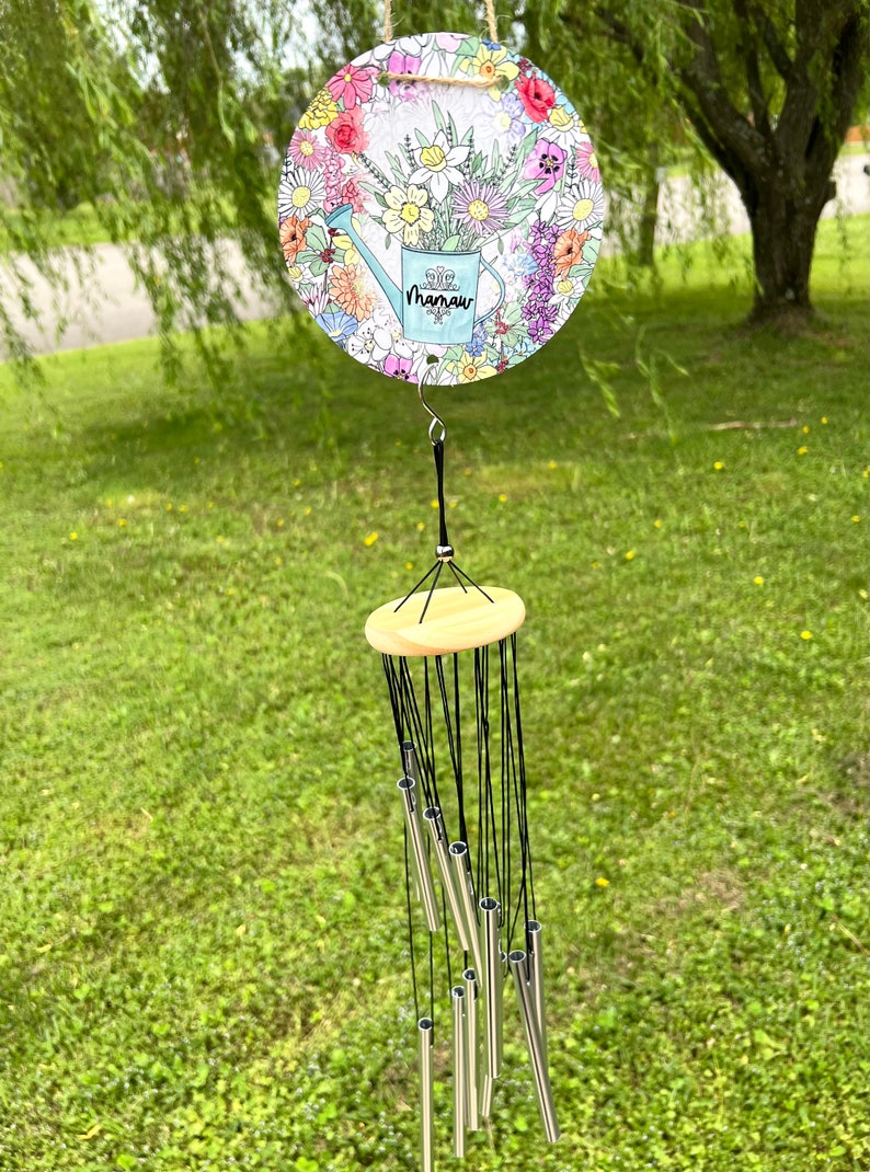 Birth Flower Custom Wind Chime - Etsy