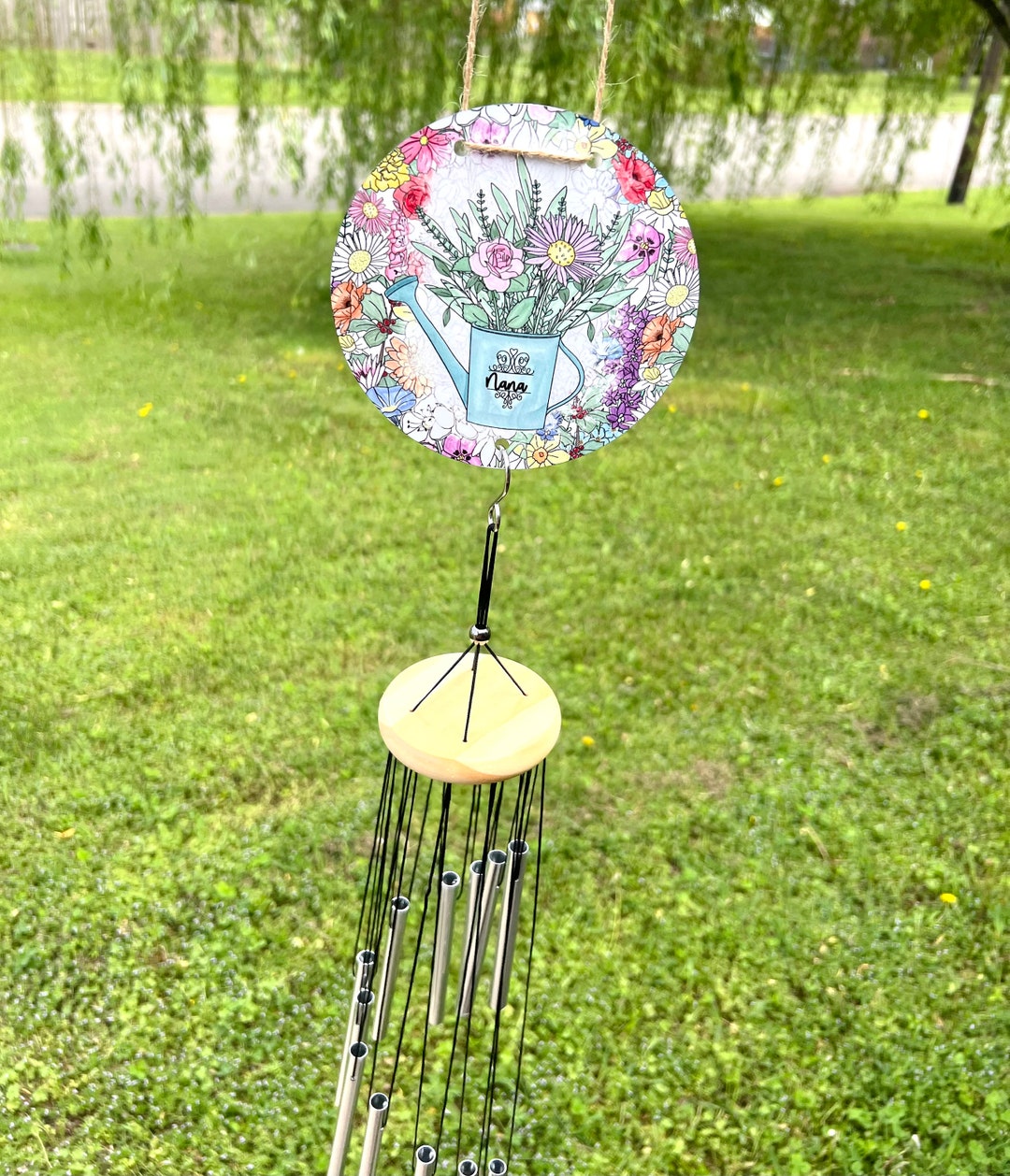 Birth Flower Custom Wind Chime - Etsy