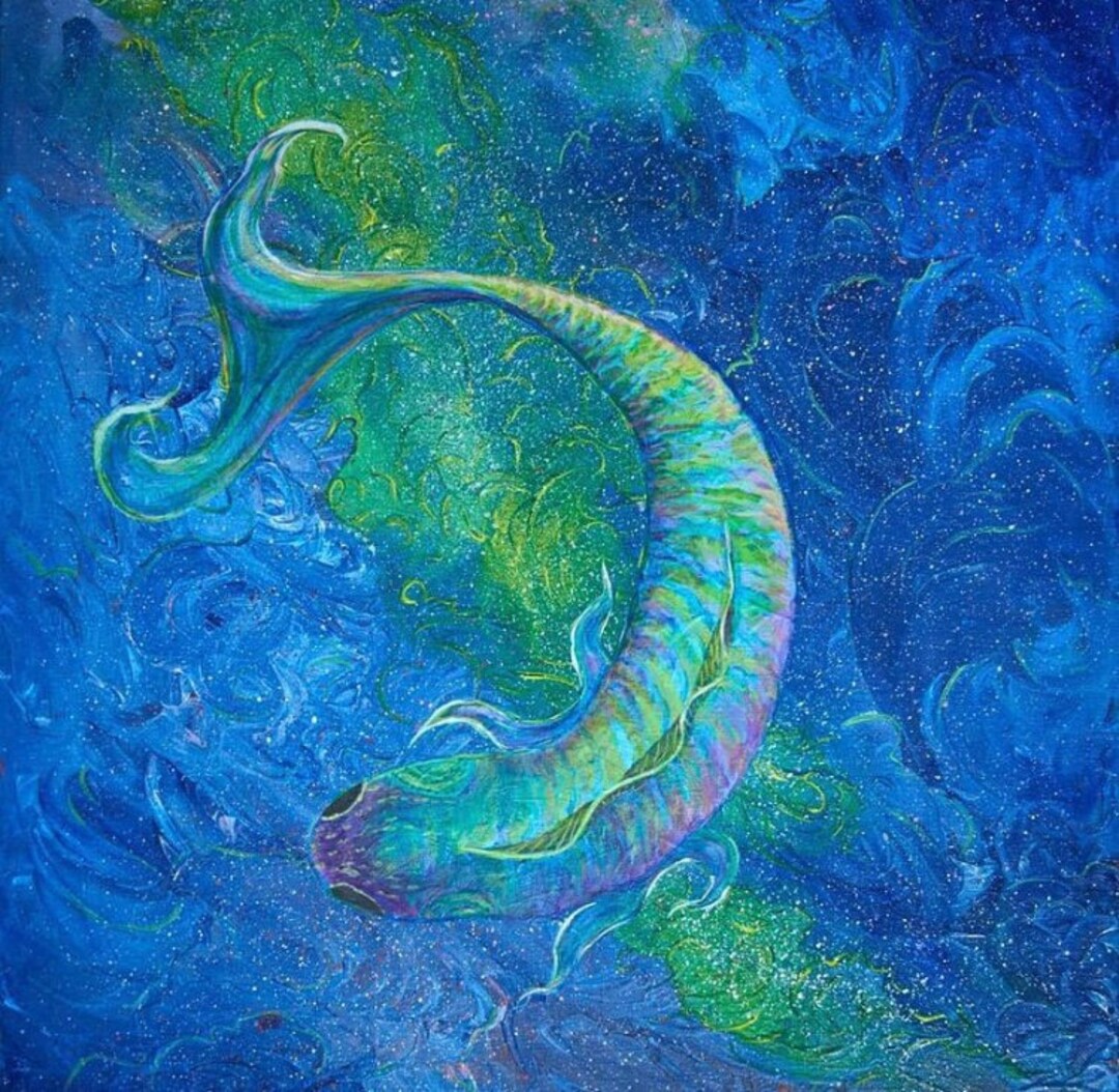 11x17” Galactic Fish Print, Digital Print, Fish Art, Galaxy Art, Koi ...