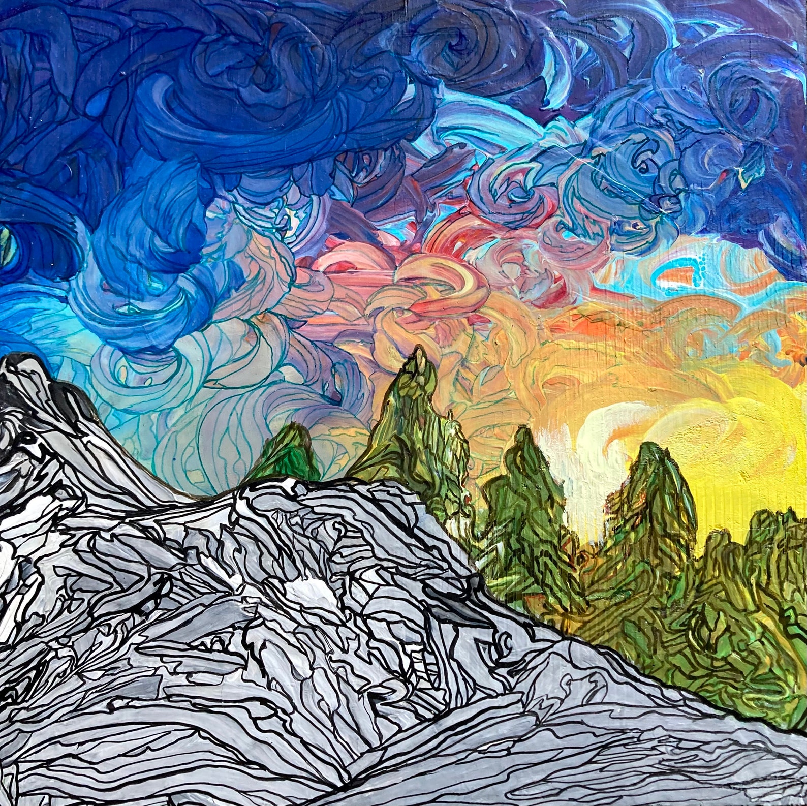 11x17 Sunset Print, Digital Art Print, Wall Decor, Landscape Art ...