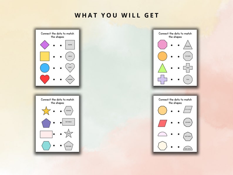 Shape Matching Worksheet | Preschool Shapes | Shapes Activity ...