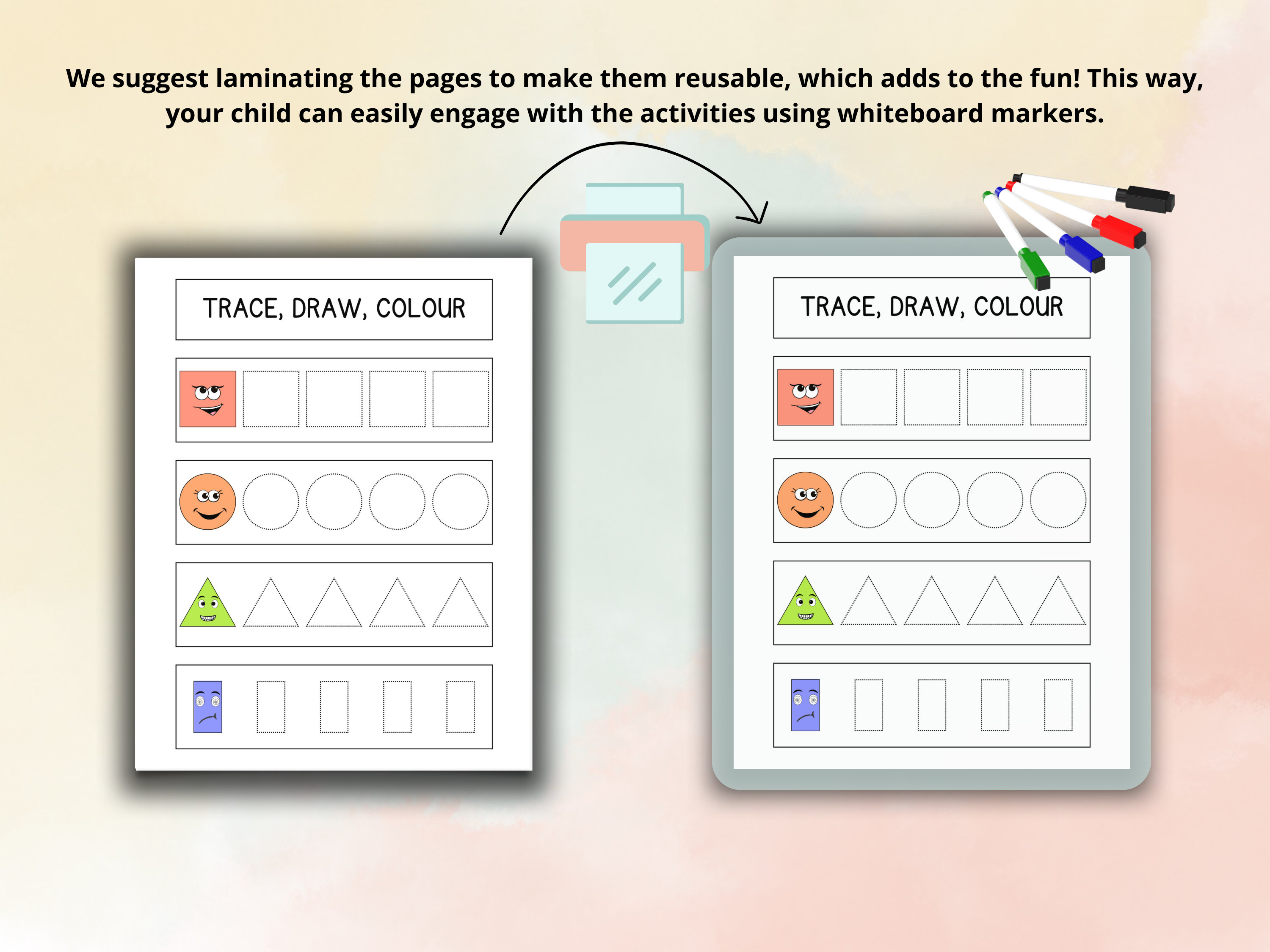 Learning Shapes Basic Shape Recognition Tracing Worksheets Kindergarten ...