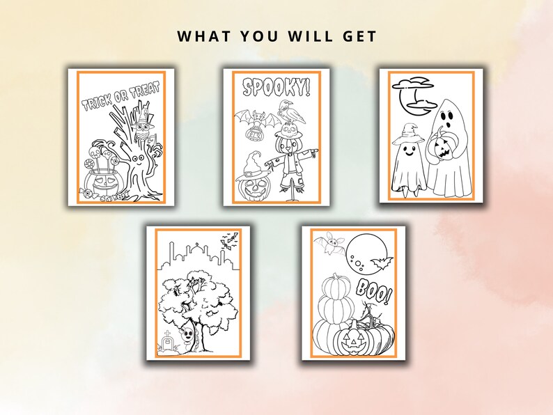 Halloween Coloring Printable Coloring Pages Printable Pdf - Etsy