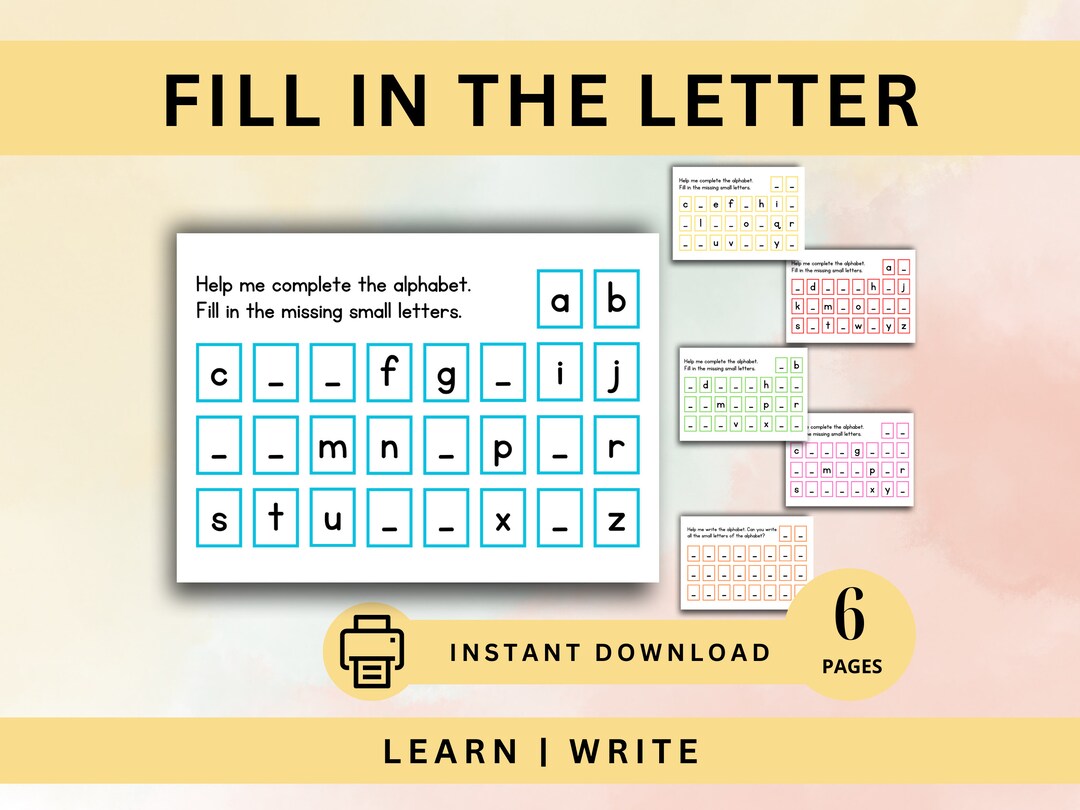 Letras minúsculas faltantes / Imprimibles del alfabeto / Práctica de ...