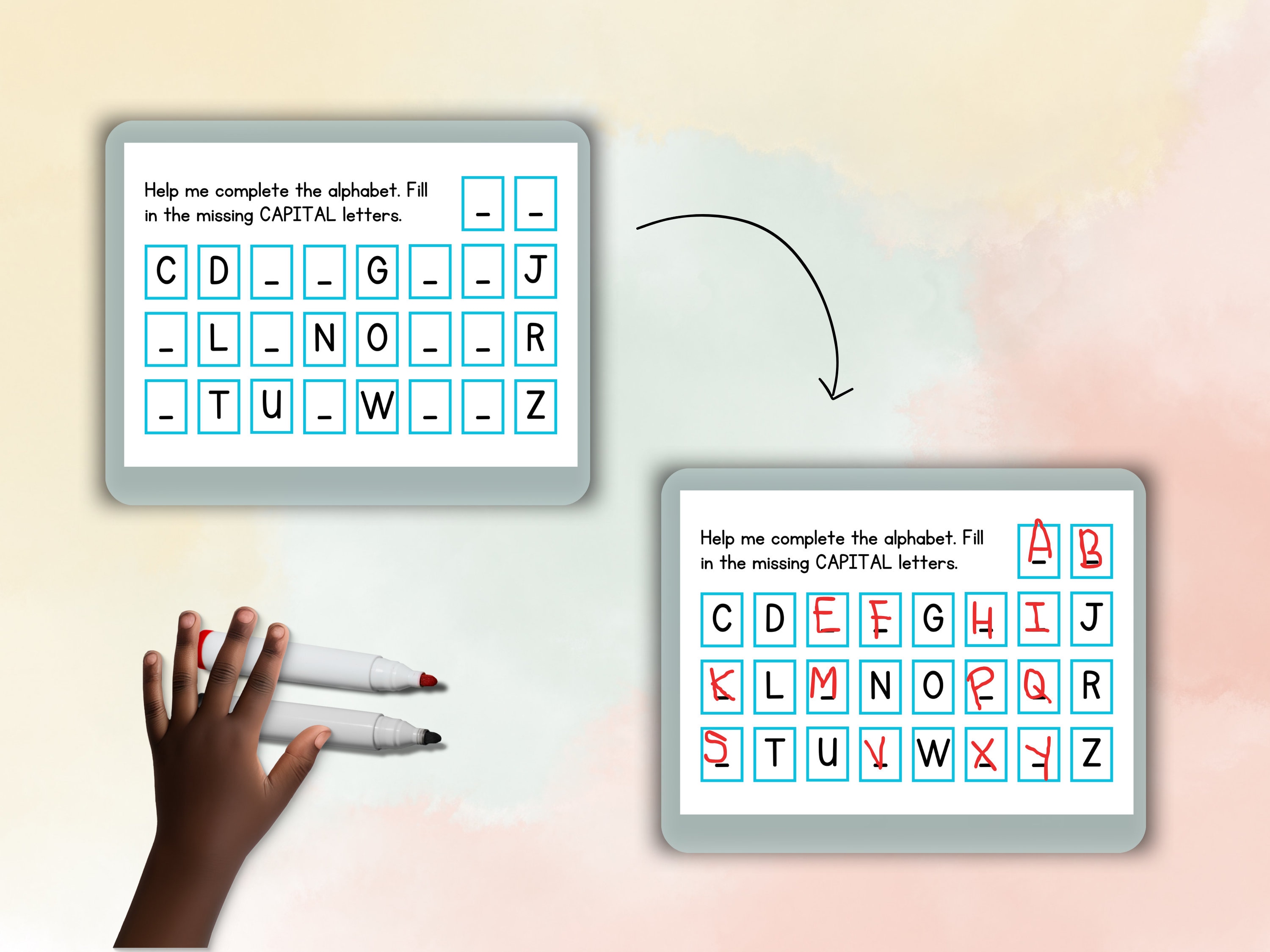 Alphabet Worksheet | Alphabet Printables | Missing Capital Letters ...