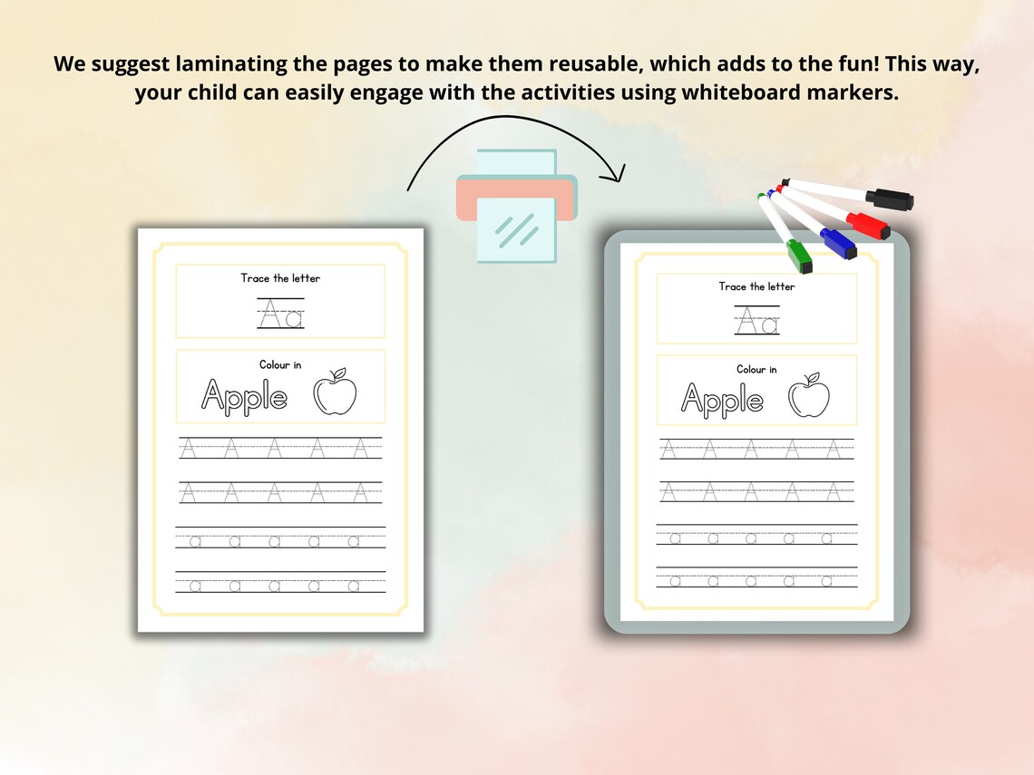 Printable Alphabet Tracing Worksheets A-Z Handwriting Practice ...