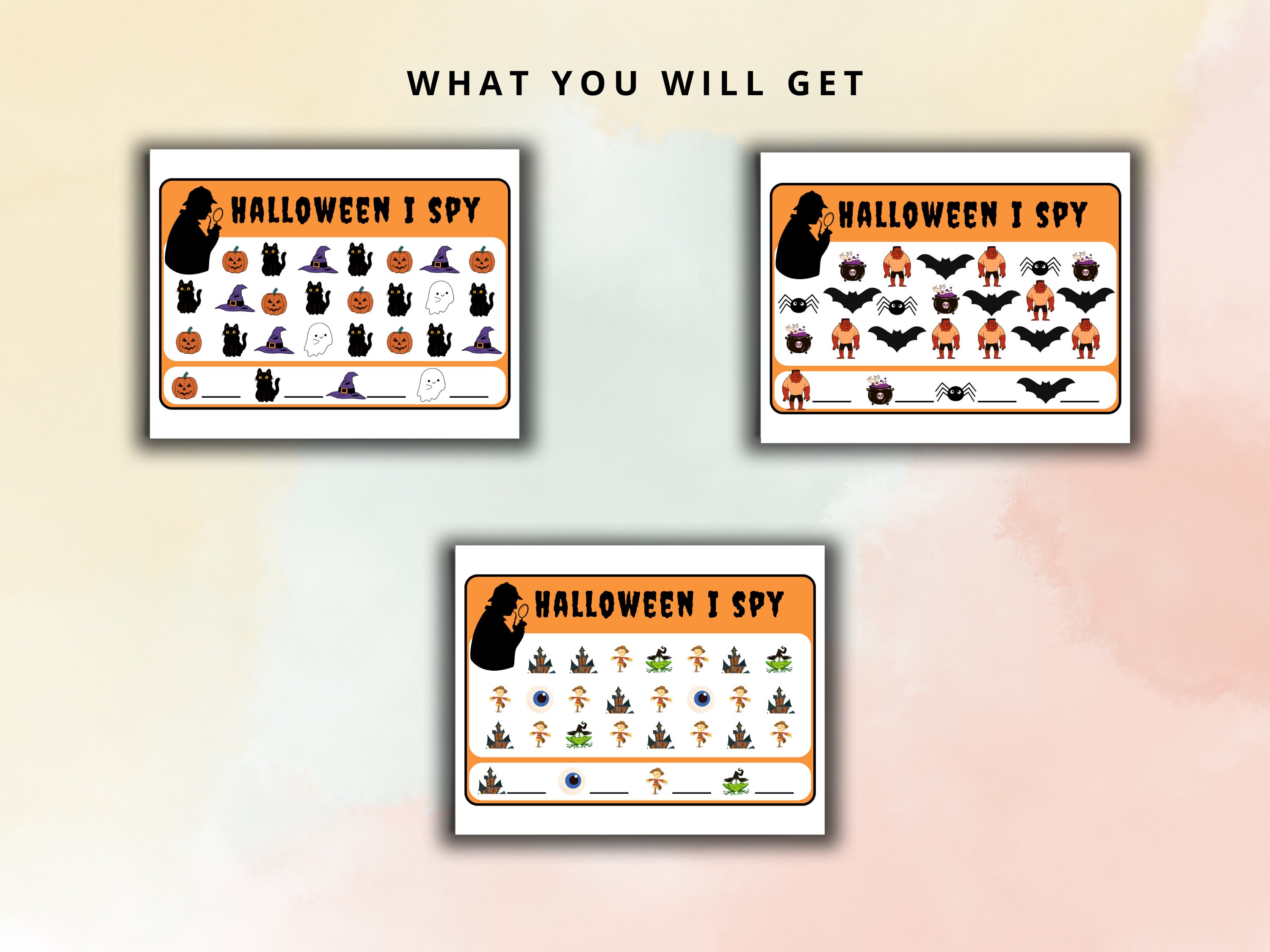 Halloween I Spy Halloween I Spy Game for Toddler Preschool - Etsy