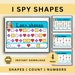 I Spy Game | Pre-k KDG Worksheet | Learn Shapes Printable | I Spy Kids ...