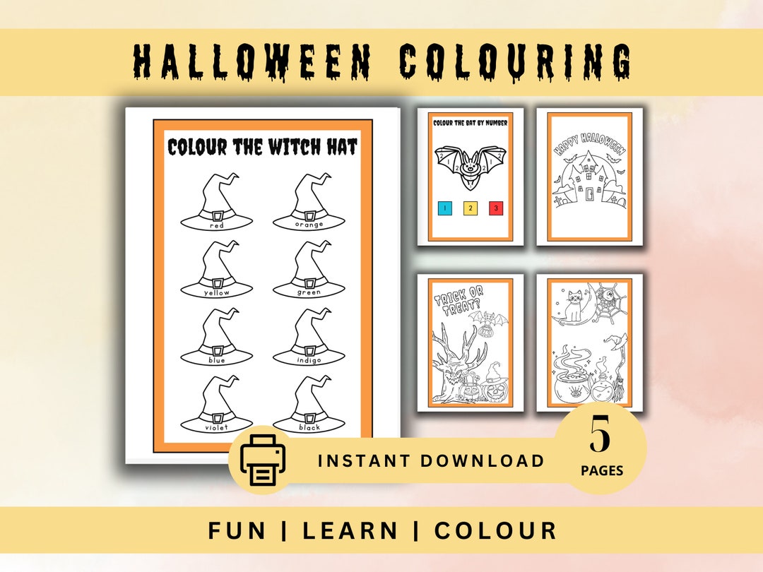 Halloween Coloring Pages for Kids | Halloween Party Activity ...