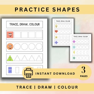 Learning Shapes | Basic Shape Recognition | Tracing Worksheets ...