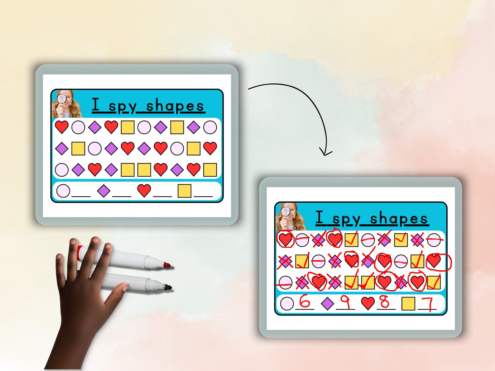 I Spy Game | Pre-k KDG Worksheet | Learn Shapes Printable | I Spy Kids ...