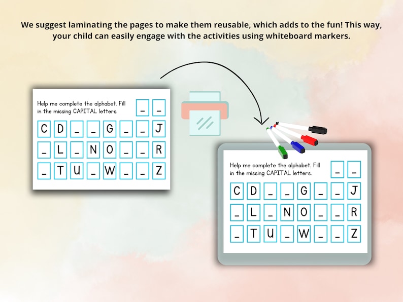 Alphabet Worksheet | Alphabet Printables | Missing Capital Letters ...