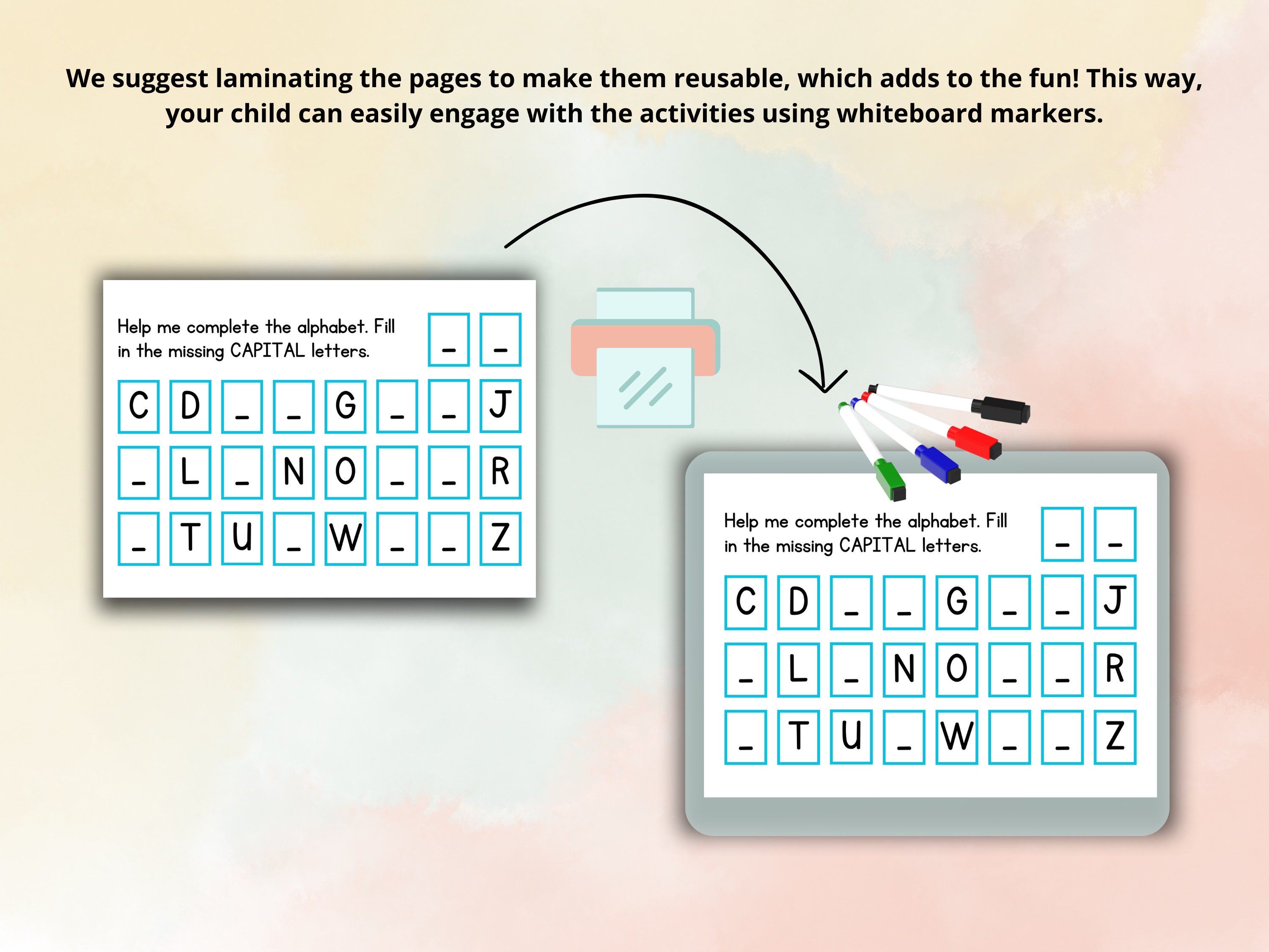 Alphabet Worksheet | Alphabet Printables | Missing Capital Letters ...