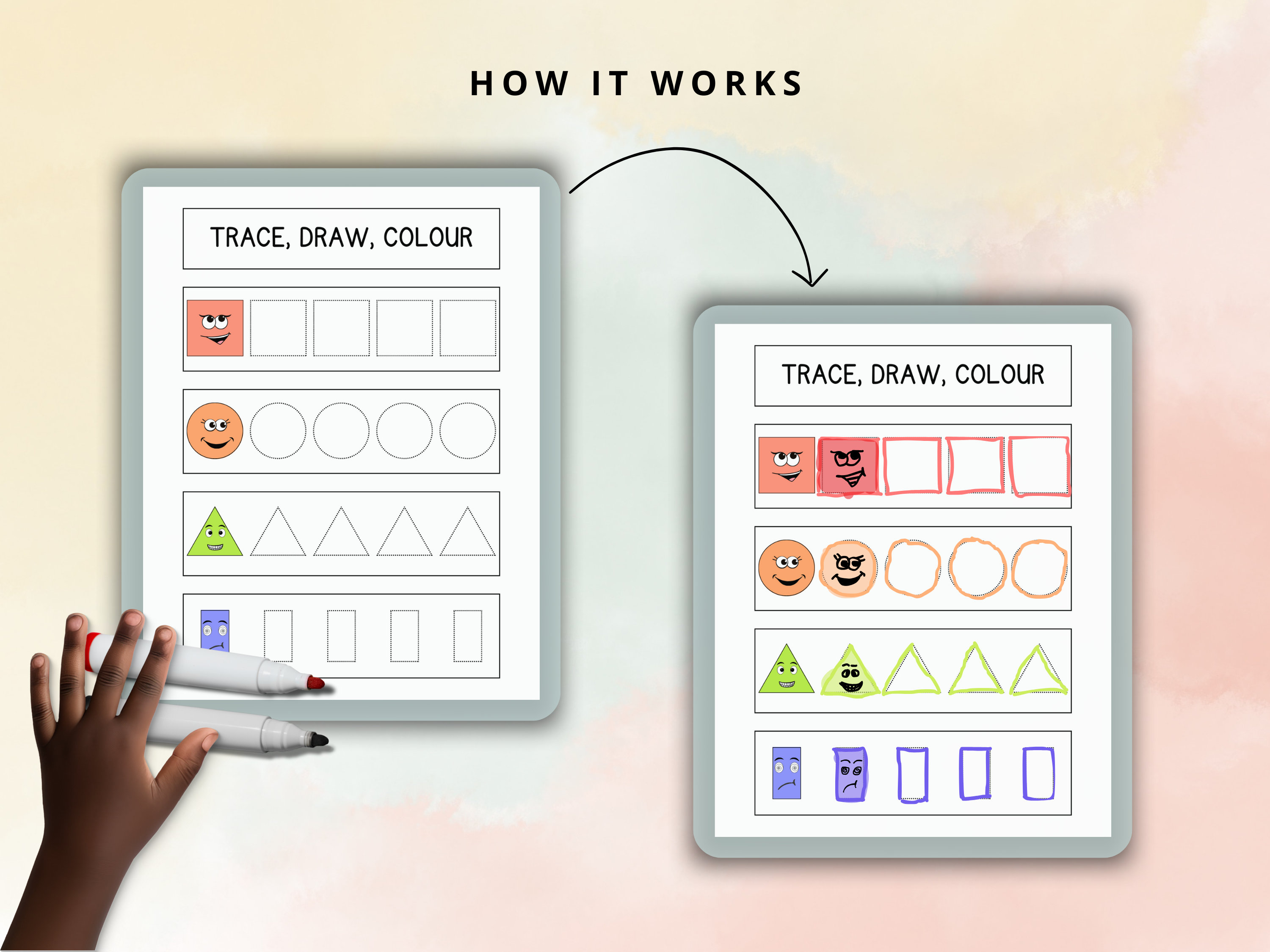 Learning Shapes Basic Shape Recognition Tracing Worksheets Kindergarten ...