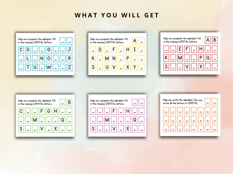 Alphabet Worksheet | Alphabet Printables | Missing Capital Letters ...