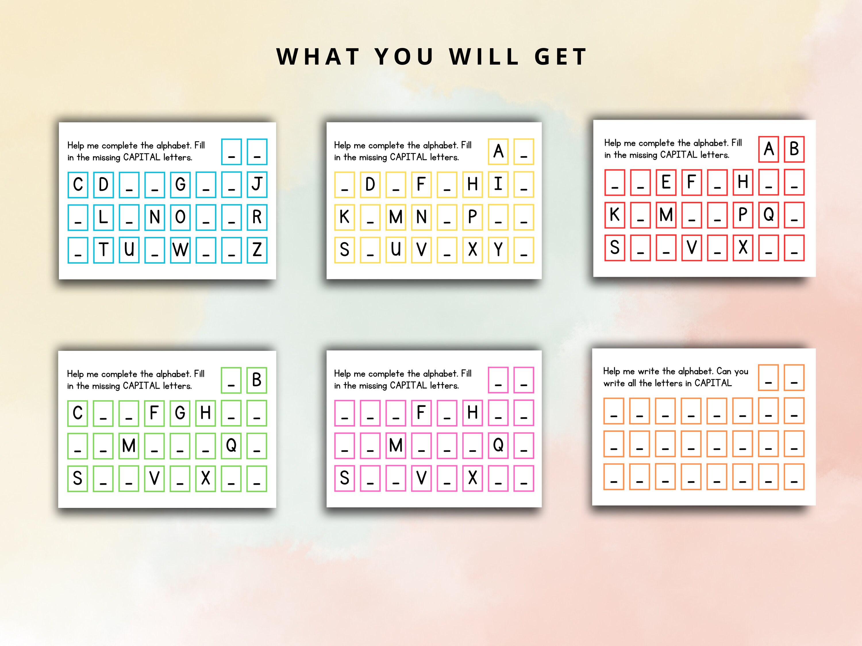 Alphabet Worksheet | Alphabet Printables | Missing Capital Letters ...