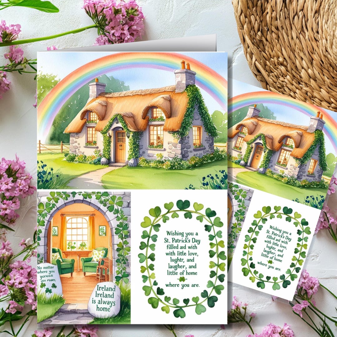 Printable St. Patricks Day Card, Irish Greeting Card, DIY St. Patricks ...