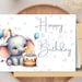 Adorable Elephant Birthday Card, Instant Download, Printable Cute ...