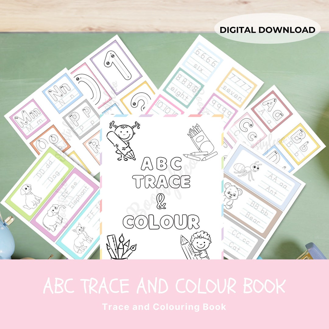 Kids ABC 123 Tracing Book, Learn to Trace Letters and Numbers ...