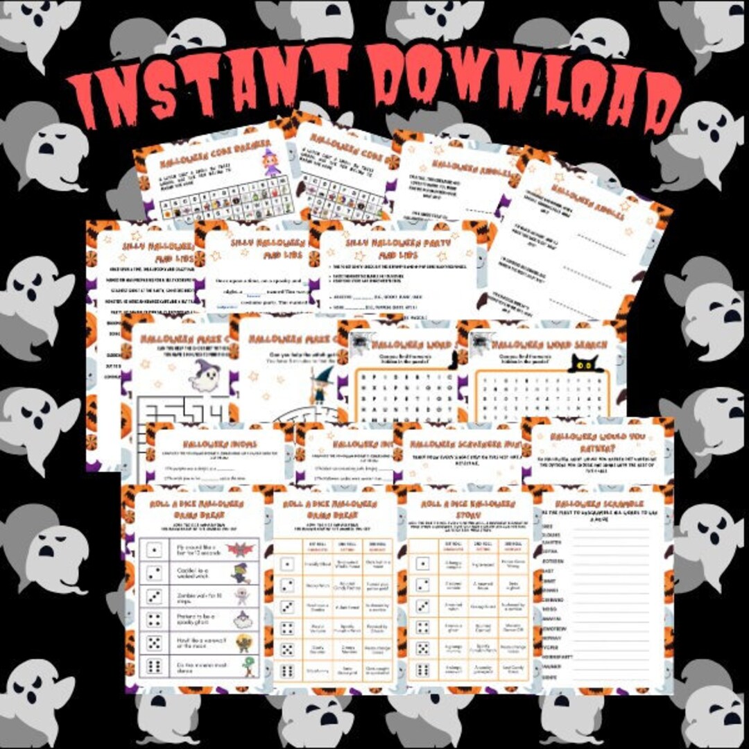 Spooktacular Halloween Kids Activity Extravaganza, Printable Halloween ...