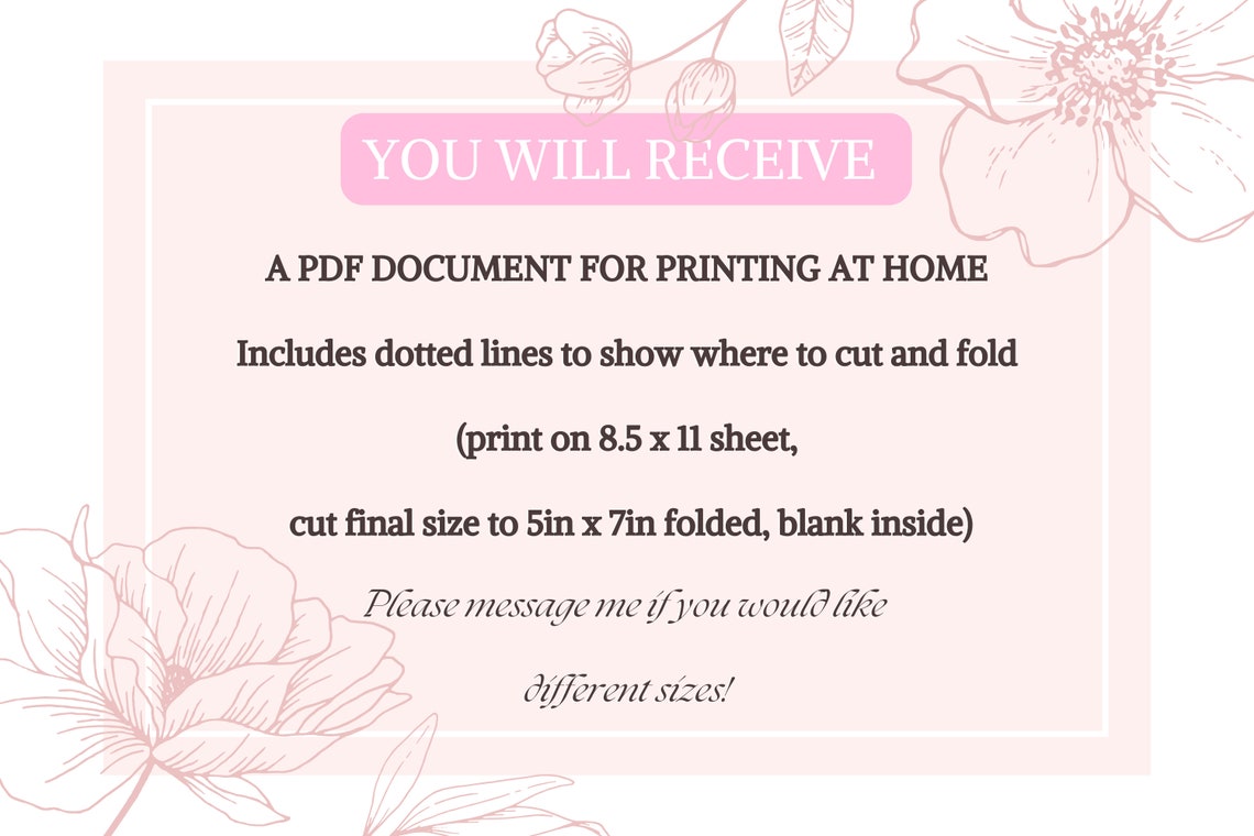 Fairy Garden Birthday Card, Printable Greeting Card, Instant Download ...