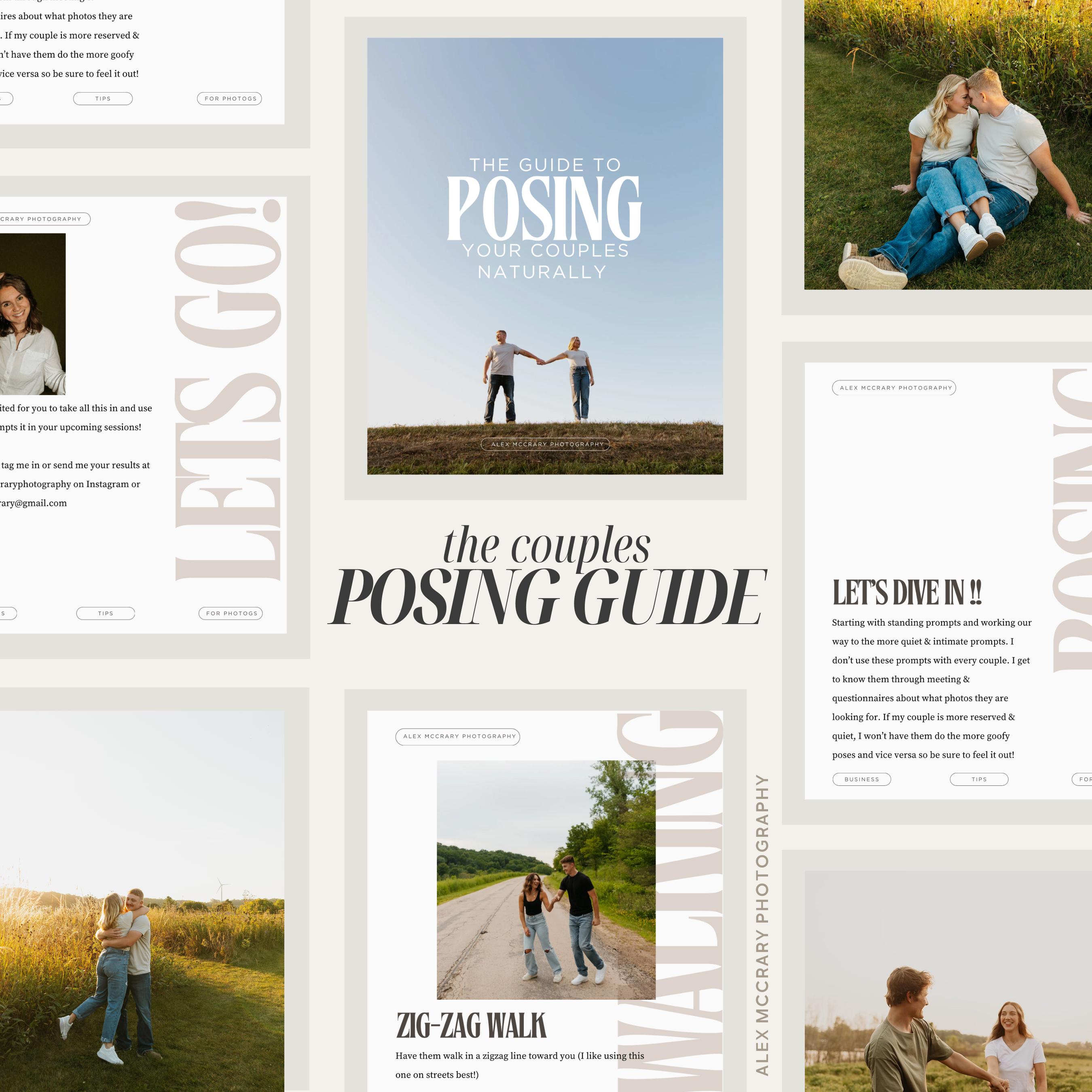 Couples Posing Guide, Prompts for Natural and Candid Images for Wedding and Portrait ...