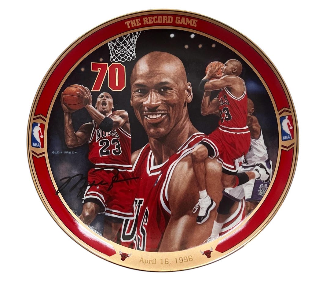 Michael Jordan Collector Plate the Record Game the Bradford Exchange ...