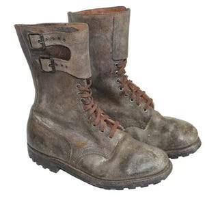 Vintage French Army Combat Ranger Boots Model 47 Algeria Indochina ...