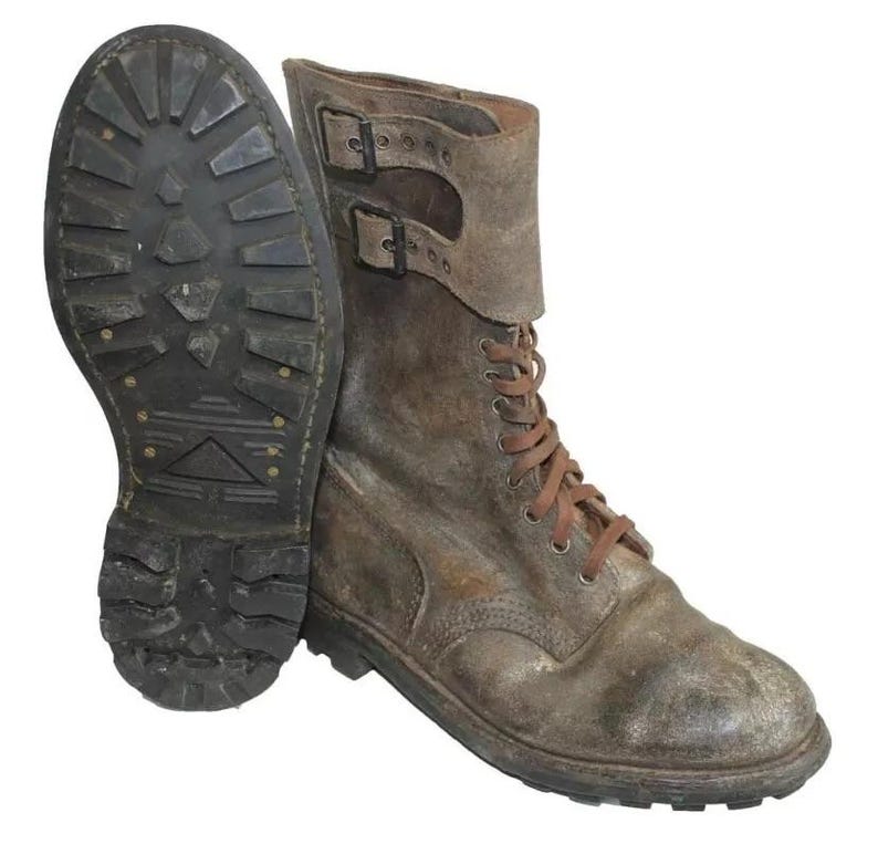Vintage French Army Combat Ranger Boots Model 47 Algeria Indochina ...