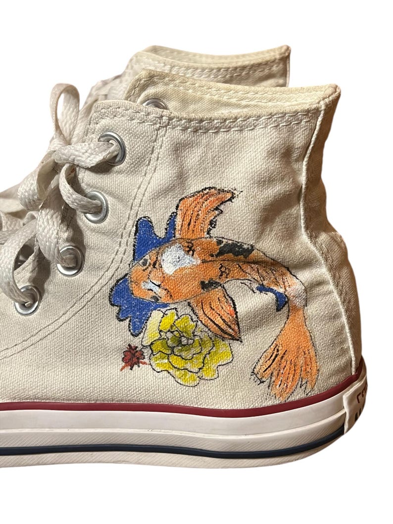Converse All Star Chuck Taylor US Size 7.5 Women's 5.5 Men's Custom Koi ...