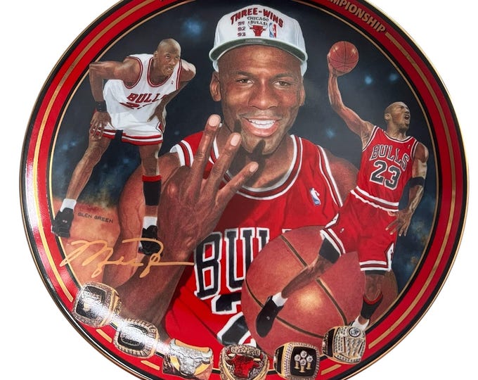 Michael Jordan Collector Plate 1993 NBA Championship the Upper Deck ...