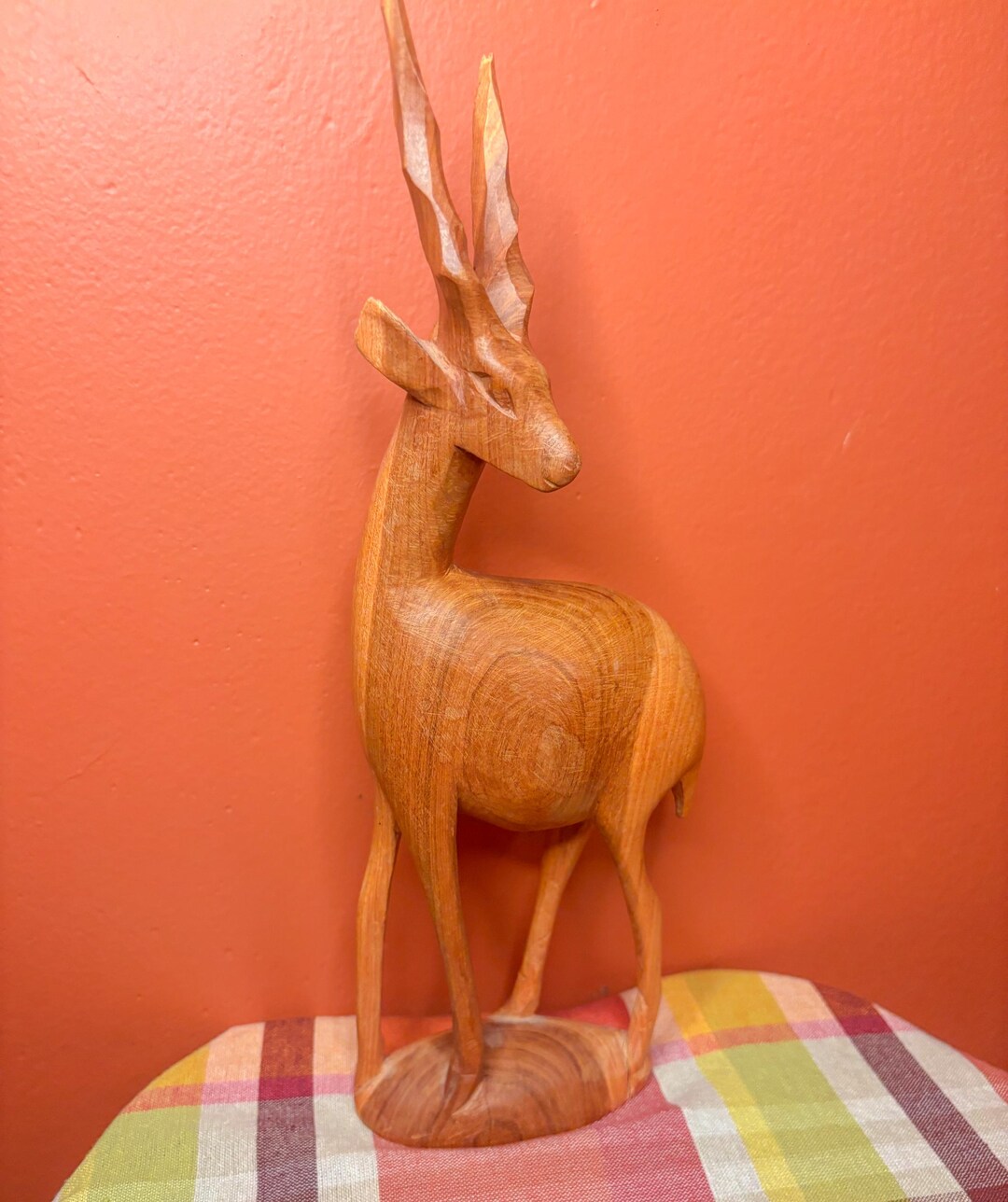 Hand-carved Wooden Antelope - Etsy