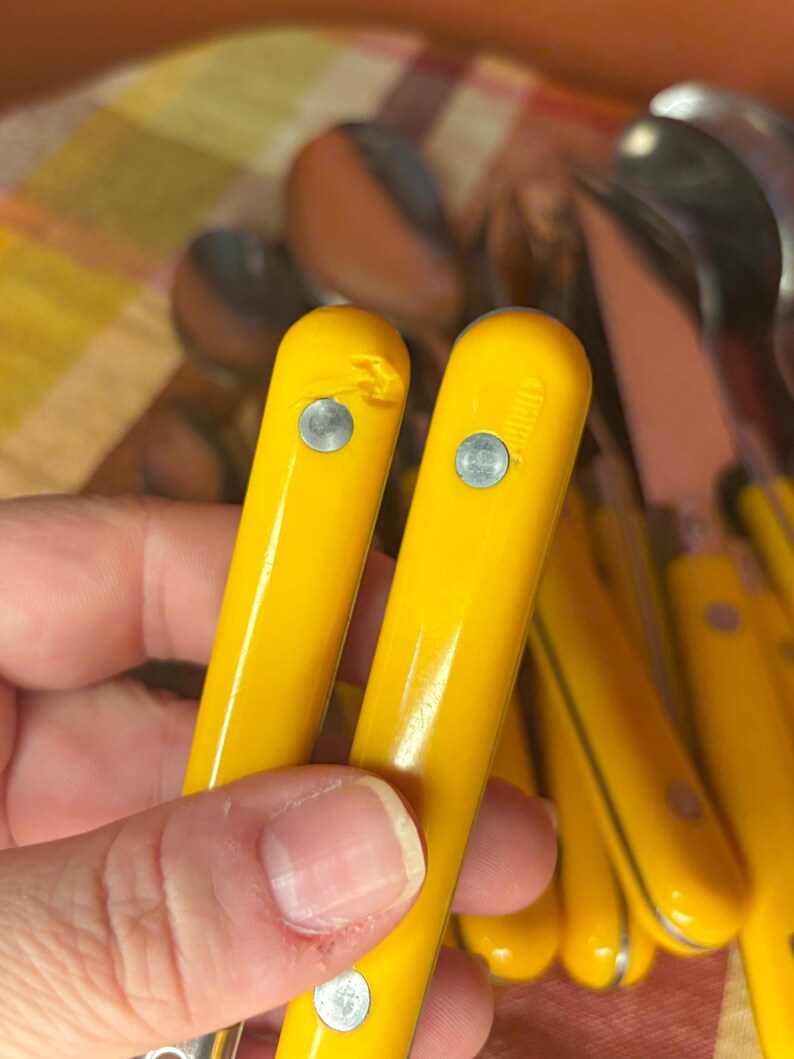 Vintage IKEA Yellow Cutlery Set - Etsy