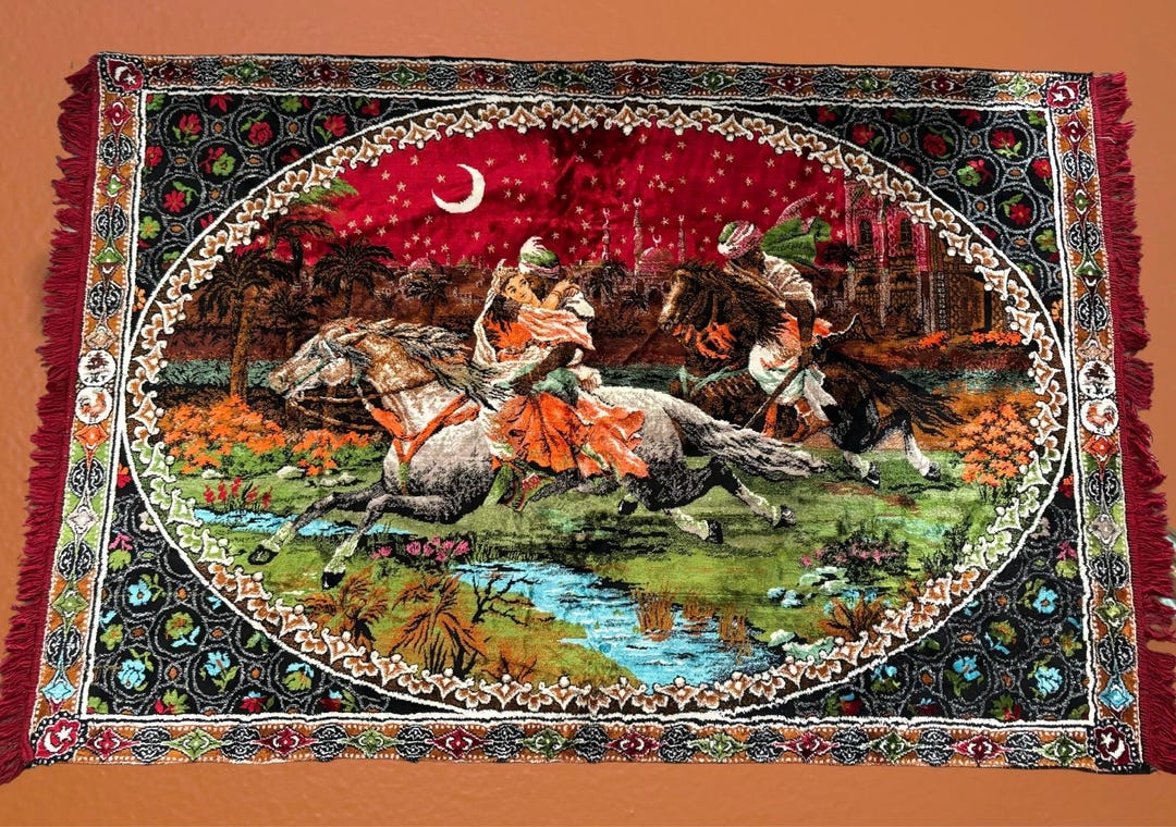 Vintage Arabic Tapestry - Etsy