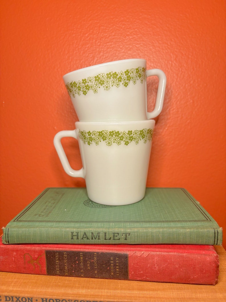 Two Vintage Pyrex Mugs, Spring Blossom Pattern - Etsy