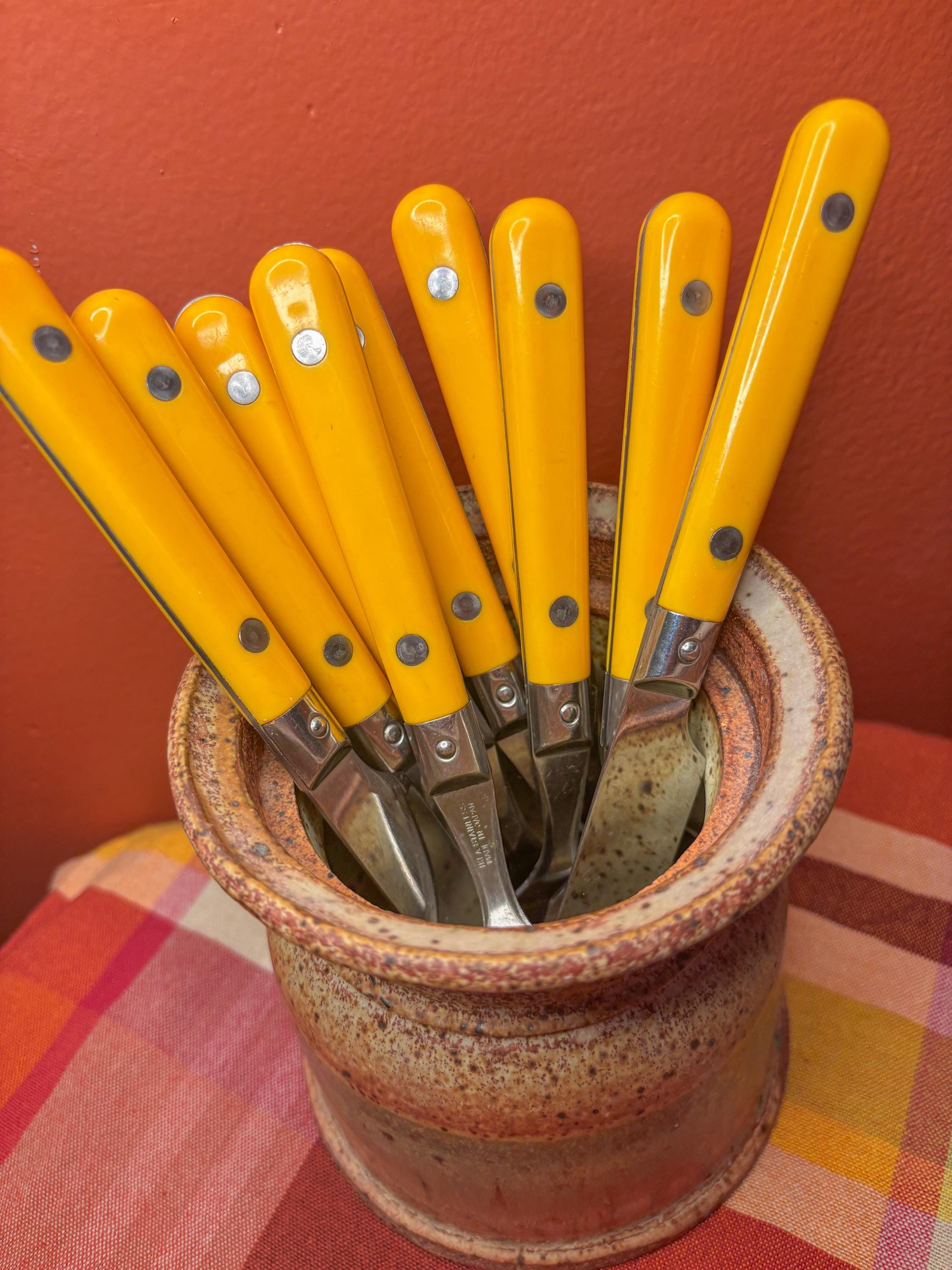 Vintage IKEA Yellow Cutlery Set - Etsy