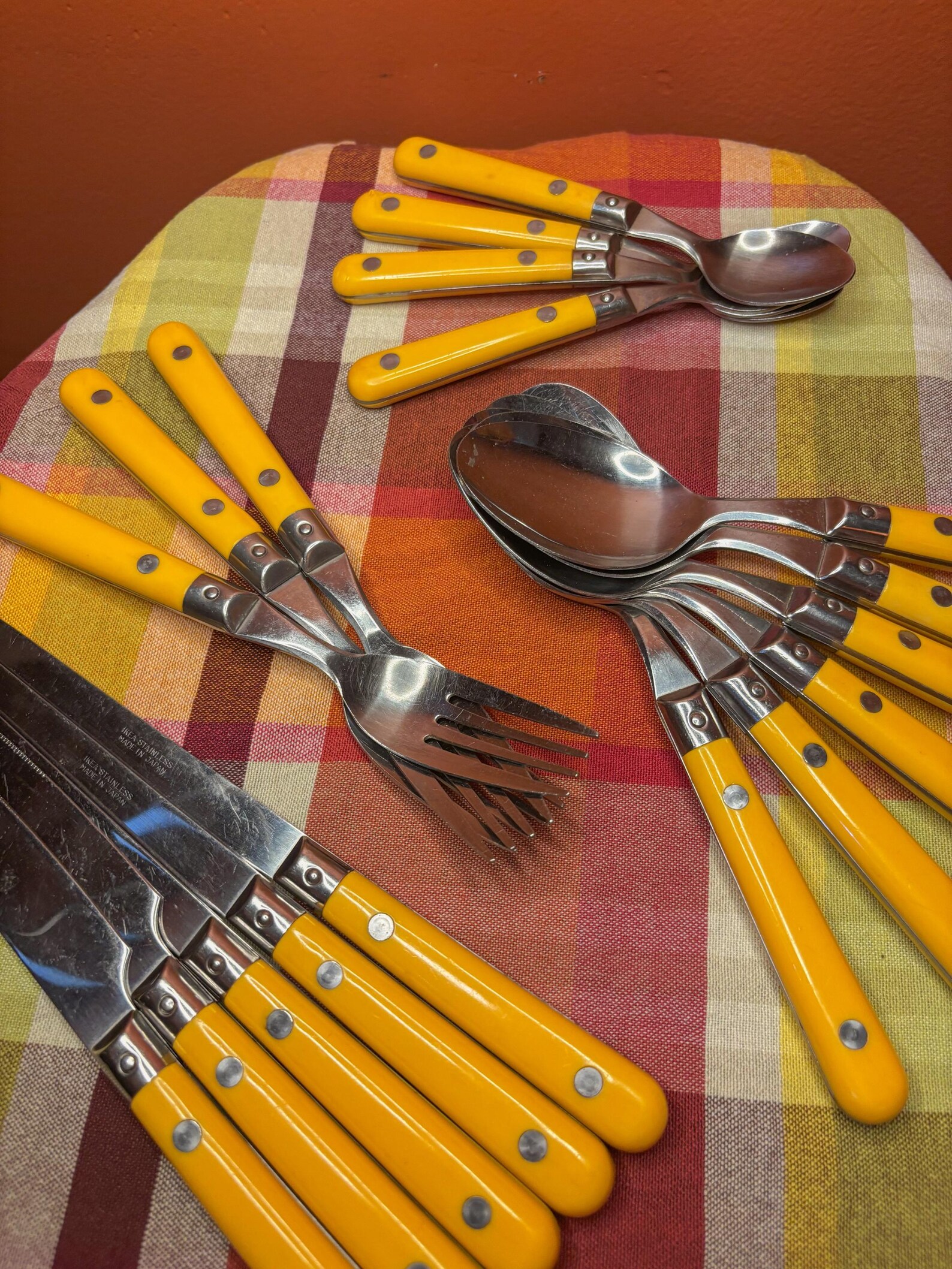Vintage IKEA Yellow Cutlery Set - Etsy