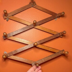 Vintage Wood Peg Rack - Etsy