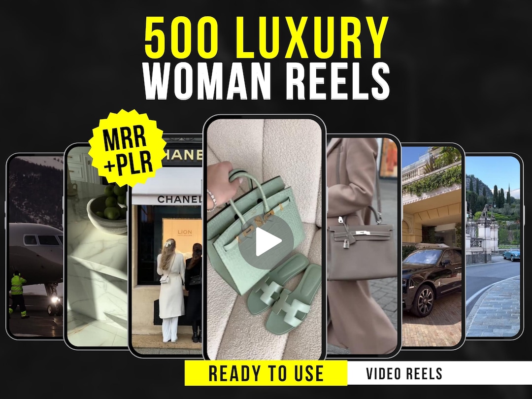 Luxury Reels, Rich Women Reels, PLR Instagram Reels, MRR Reels ...