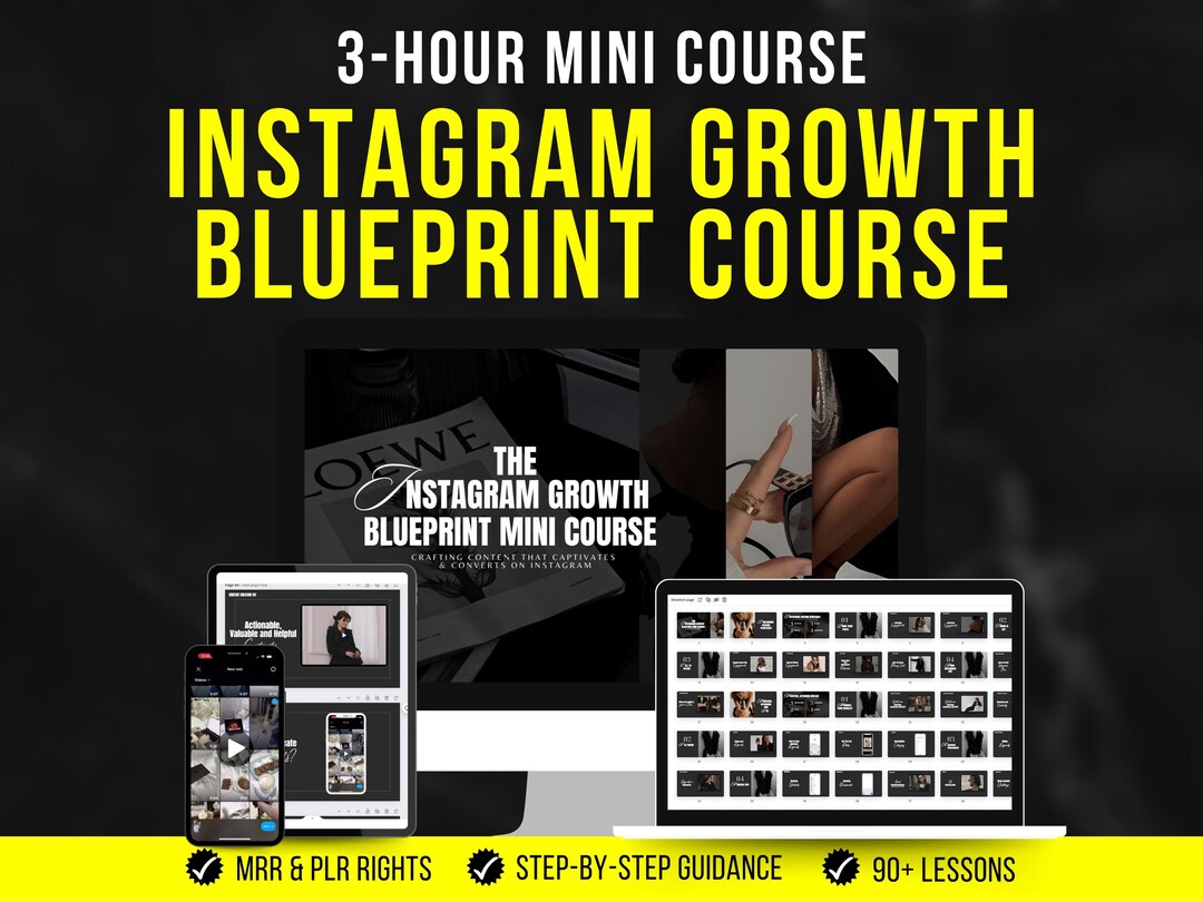 MRR Instagram Course, Master Resell Rights Course, PLR Instagram Guide ...