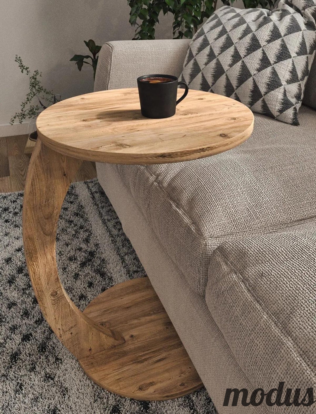 C Table, C Shaped Round Coffee Table, Special Design Coffee Table, Side ...