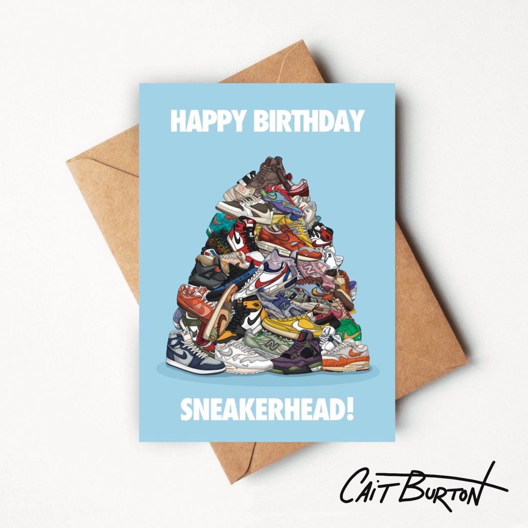 Sneaker Birthday Card - Etsy