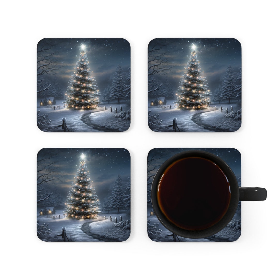 Christmas Tree Coaster for Christmas Decoration Coaster and Winter ...