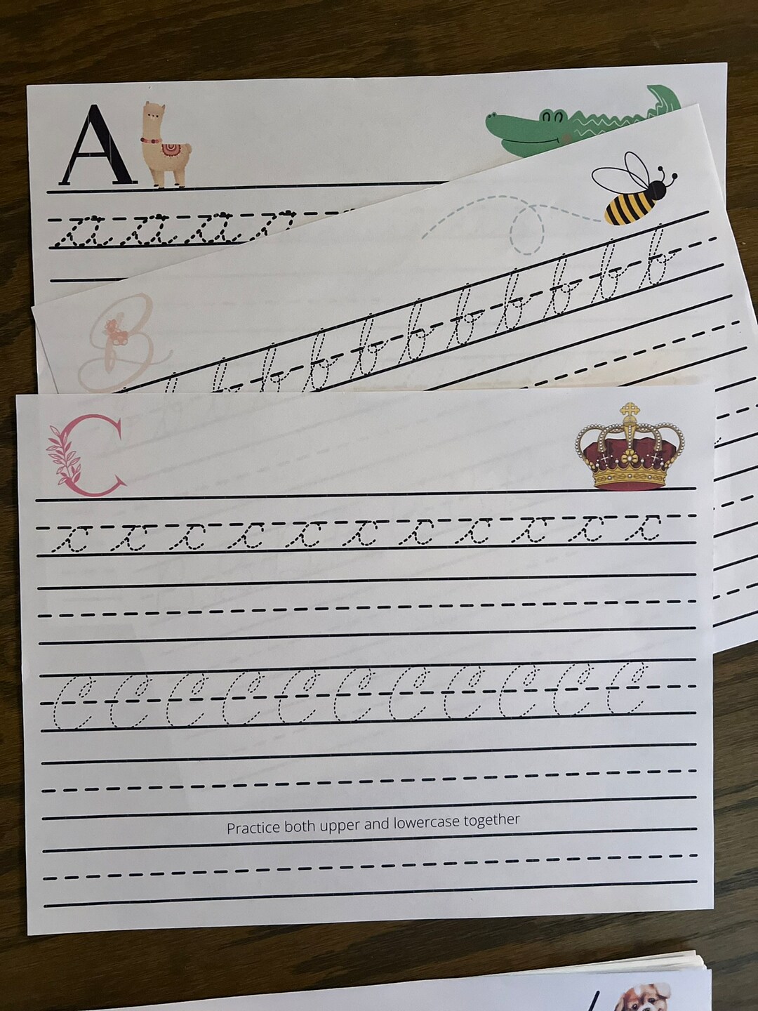 Cursive Letter Writing Template Pack - Etsy