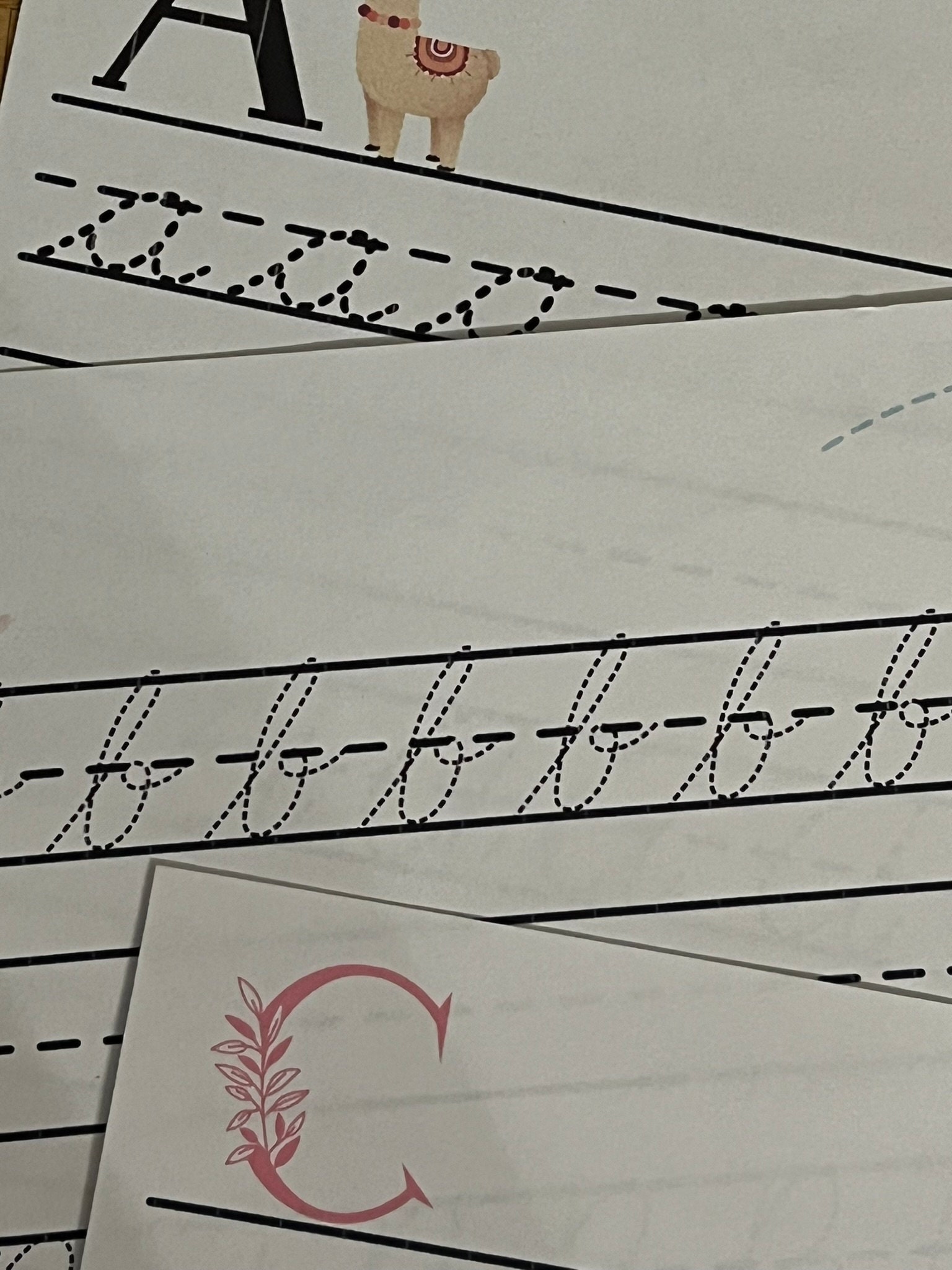 Cursive Letter Writing Template Pack - Etsy