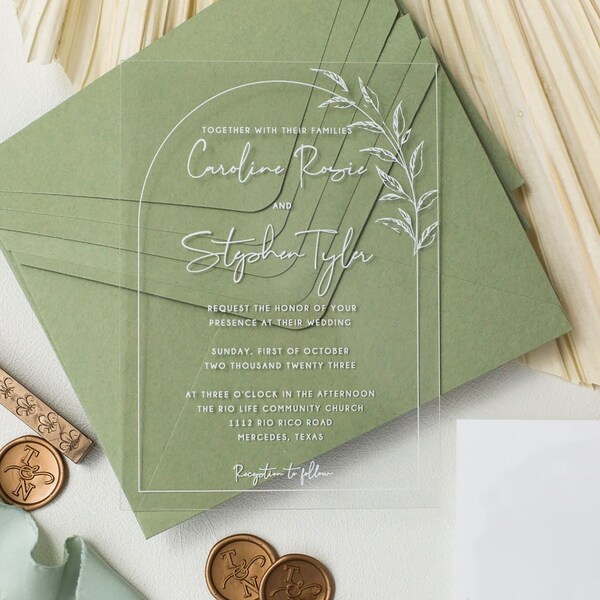 Clear Invitations - Etsy