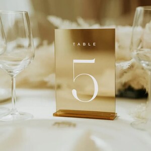 Gold Table Numbers - Etsy