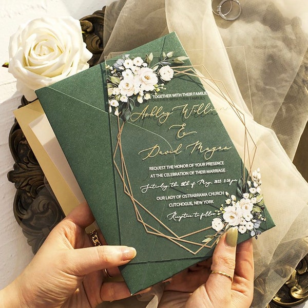 Transparent Wedding Invitation - Etsy