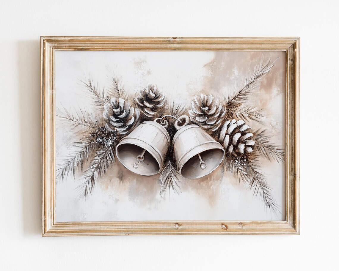 Rustic Christmas Jingle Bells Poster-jingle Bells Wall Art,retro Jingle ...